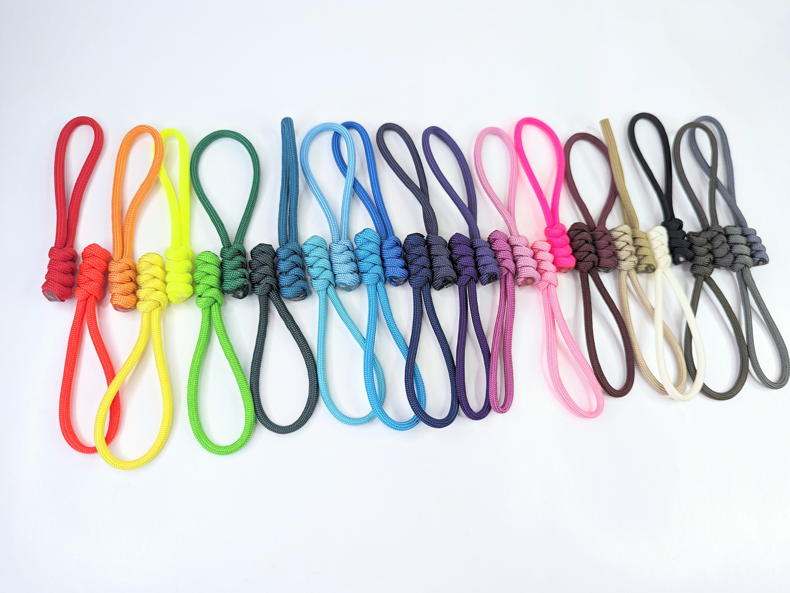 6 Pack Snake Weave Zipper Pulls 4 Inch Long KYA Paracord Zipper Pull - Etsy