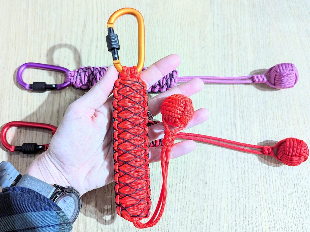 Heavy Duty Monkey Fist Paracord Keychain Camping Accessory Paracord EDC ...