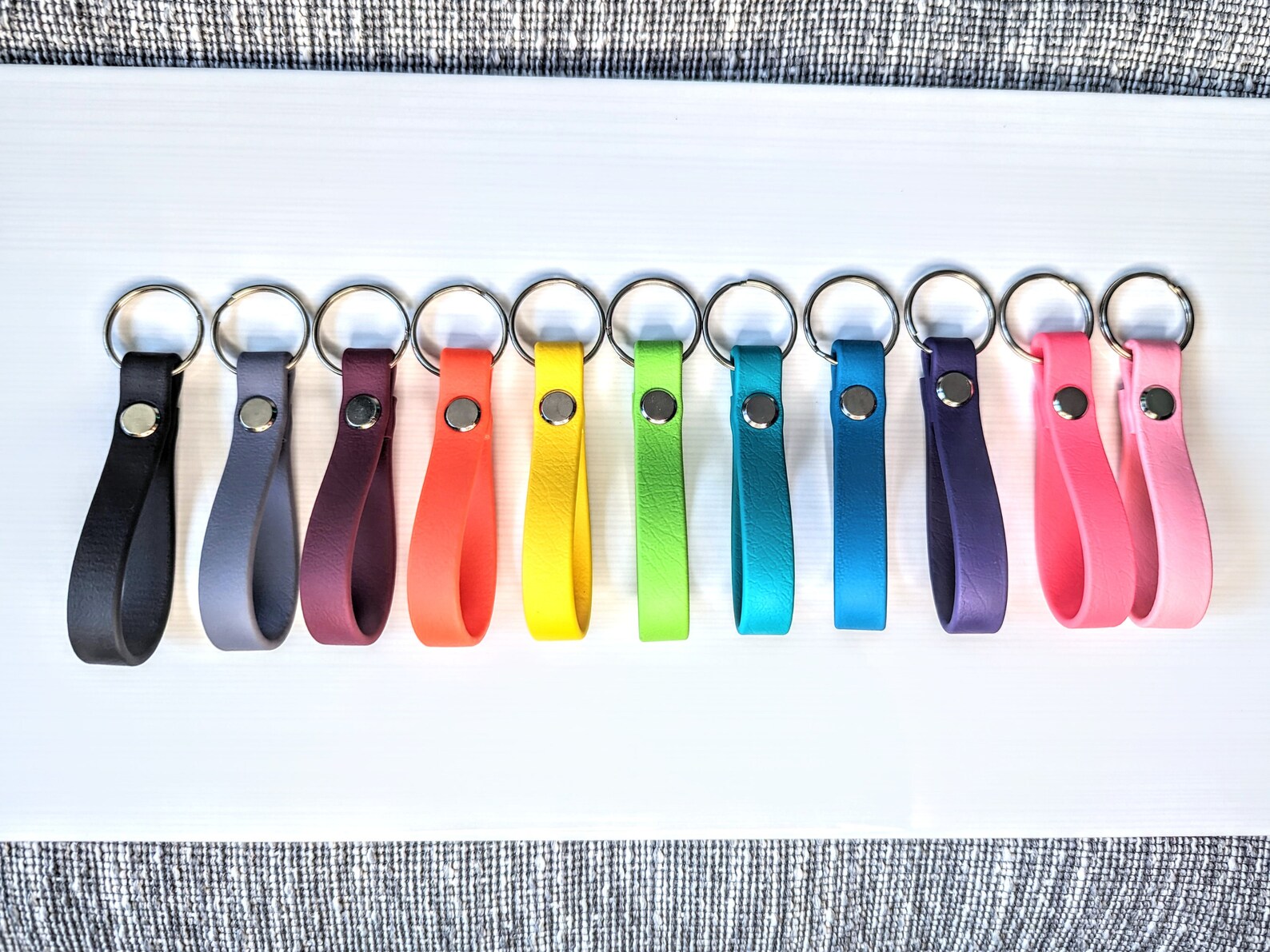 Cute Waterproof Mini Wristlet Finger Keychain | Biothane Vegan Leather ...