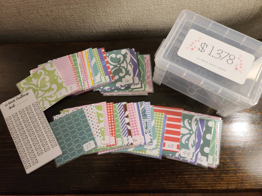 52 Envelope Challenge Bundle | Cash Stuffing | Savings Challenge - Etsy