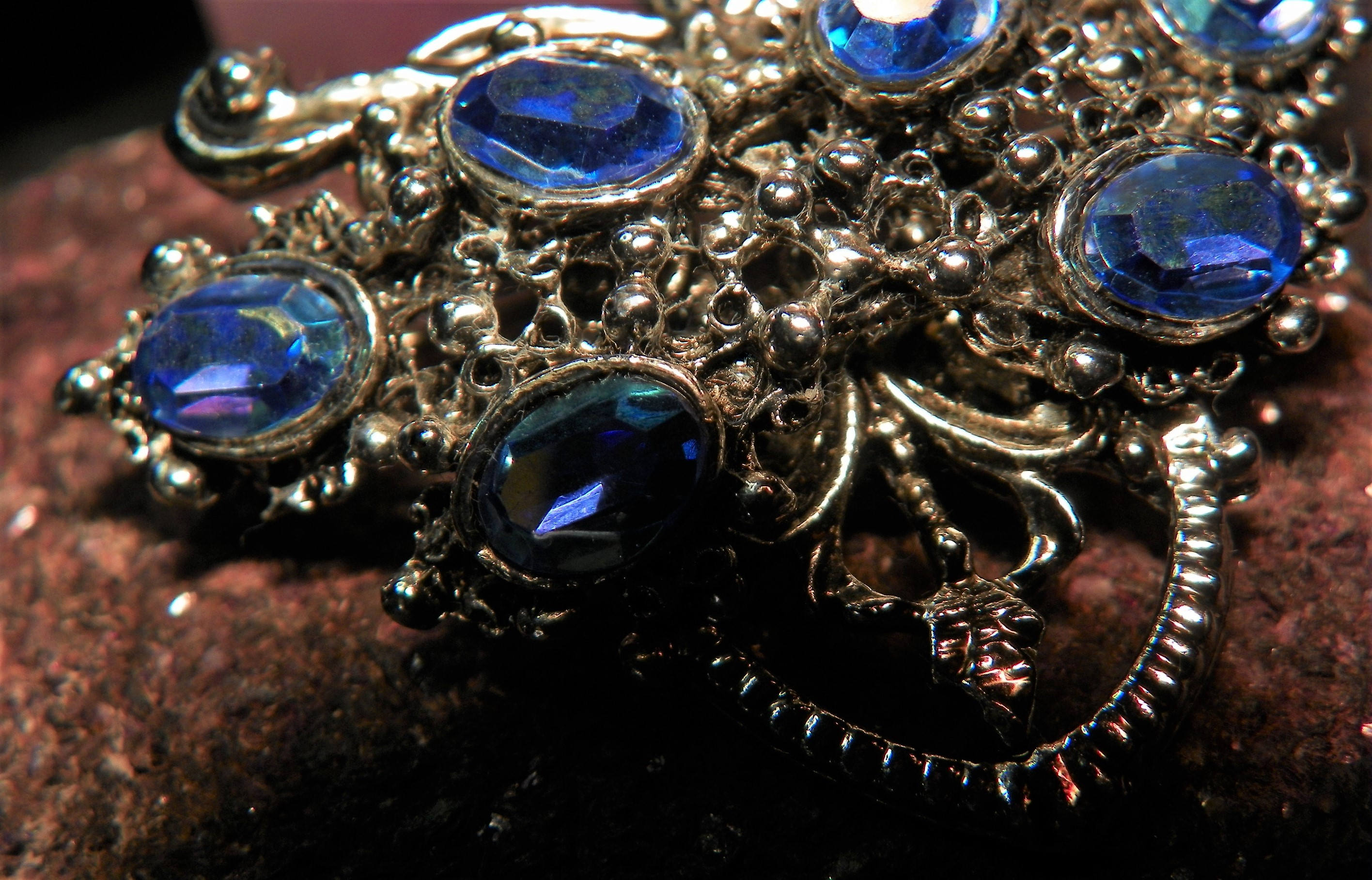 Gorgeous Vintage Silver Tone Unique Fashion Brooch With Oval - Etsy