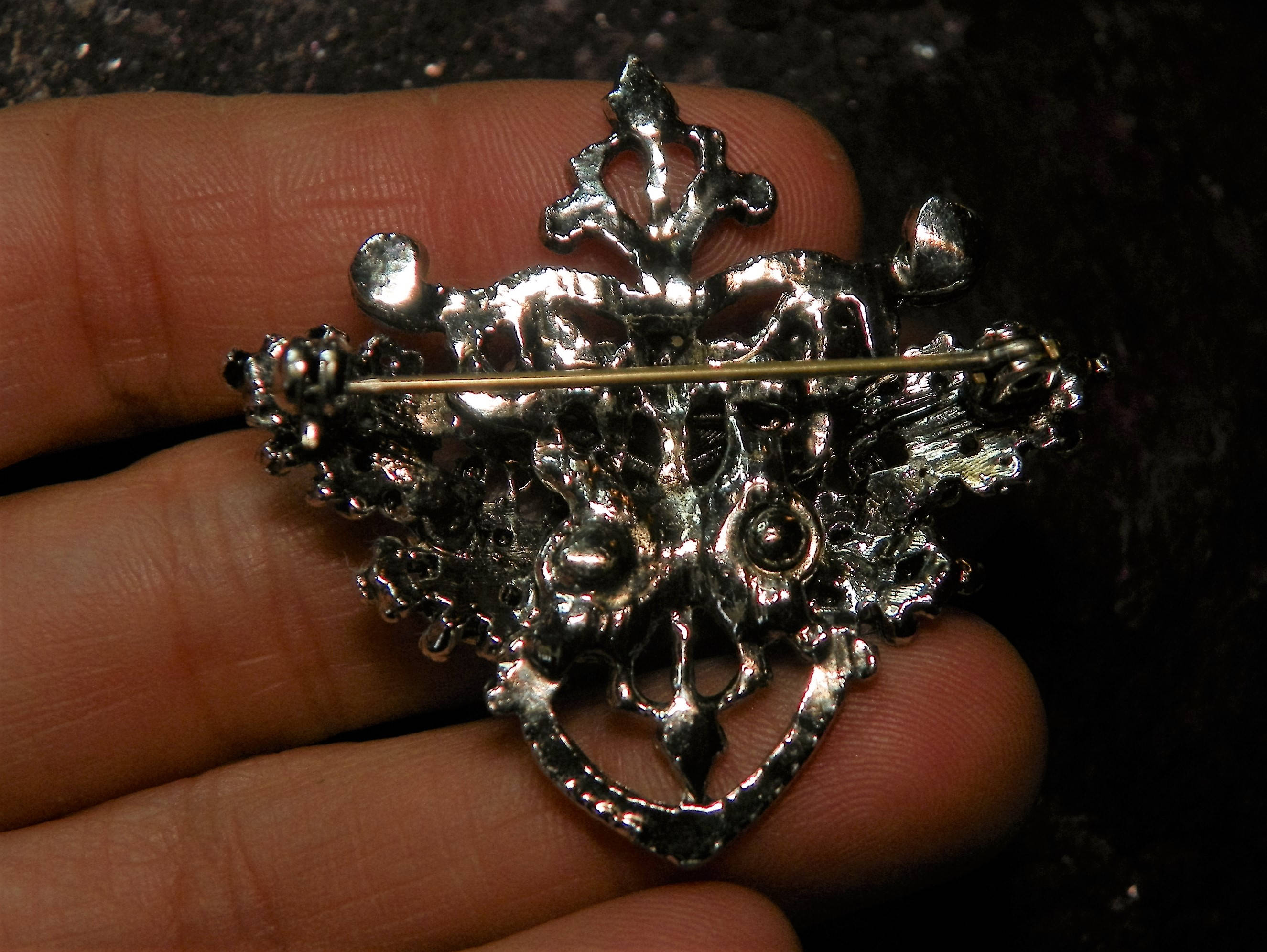 Gorgeous Vintage Silver Tone Unique Fashion Brooch With Oval - Etsy