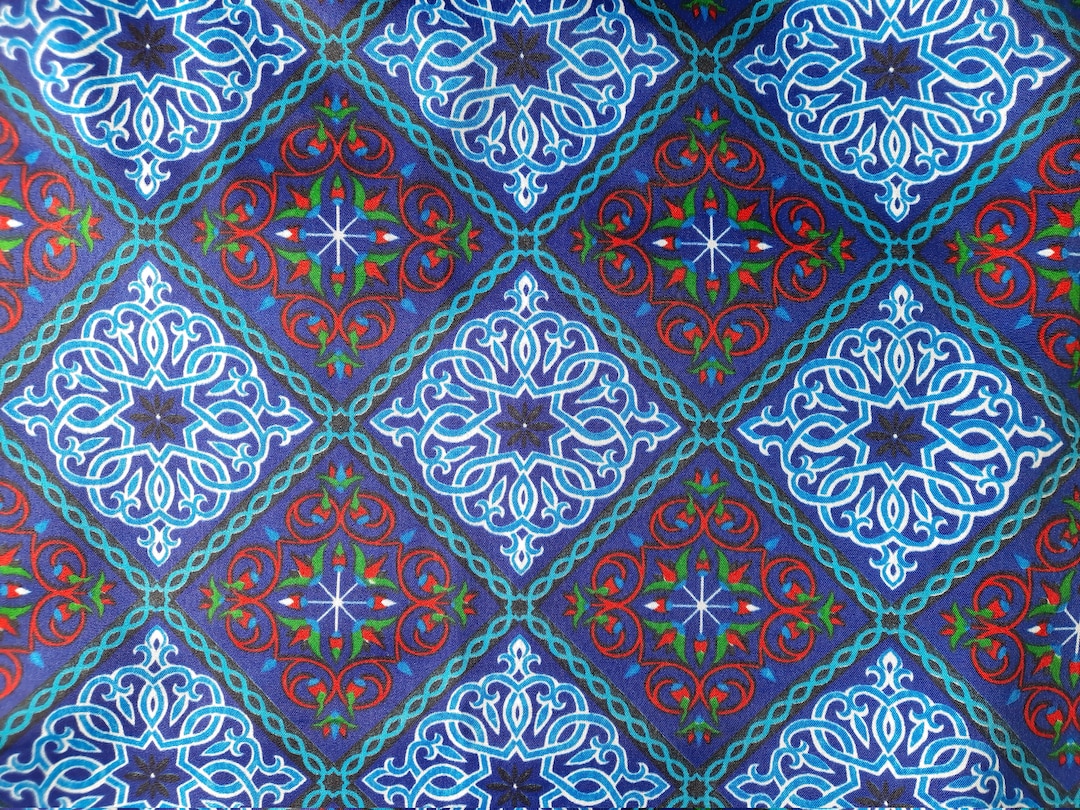 Egyptian Polyester Fabric by the Yard/meter: Vibrant Ethnic Motifs ...