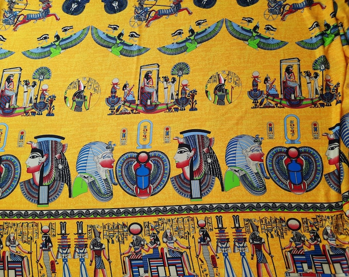 Ancient Egyptian Myth Motif Fabric Perfect for Dresses or Decor. Ideal ...