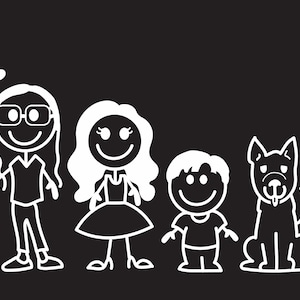 Custom Stick Figure Family Decal - Etsy