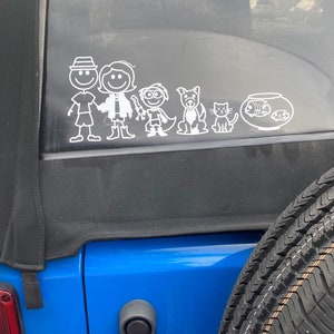 Custom Stick Figure Family Decal - Etsy
