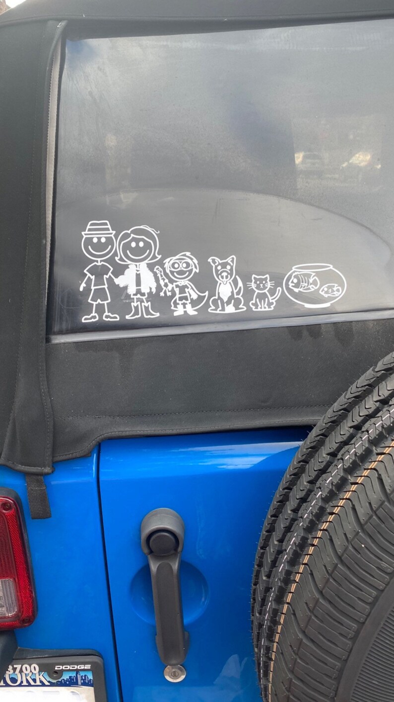 Custom Stick Figure Family Decal - Etsy