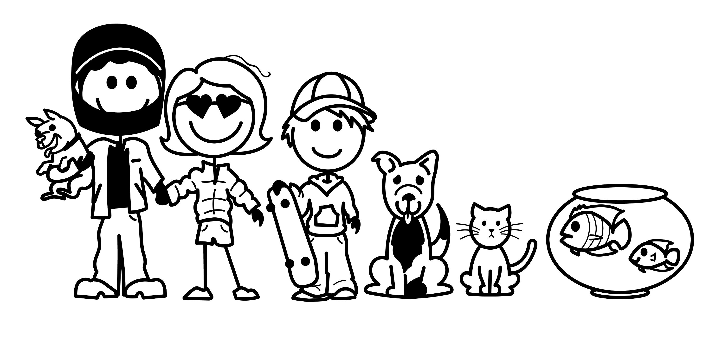 Custom Stick Figure Family Decal - Etsy