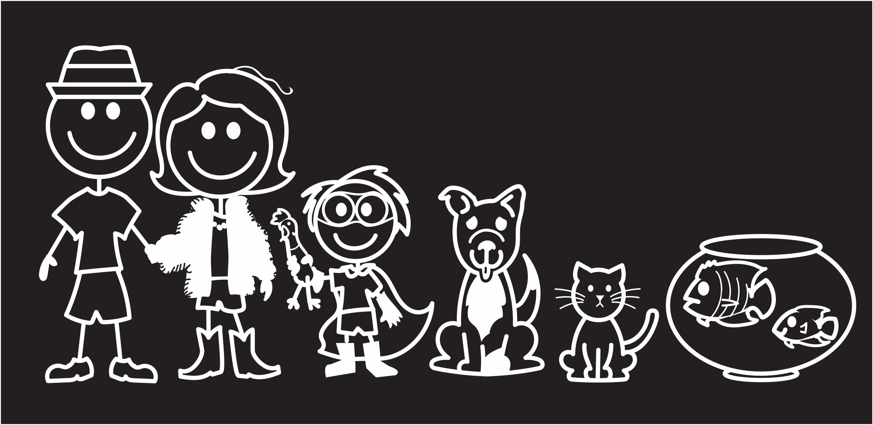 Custom Stick Figure Family Decal - Etsy Australia