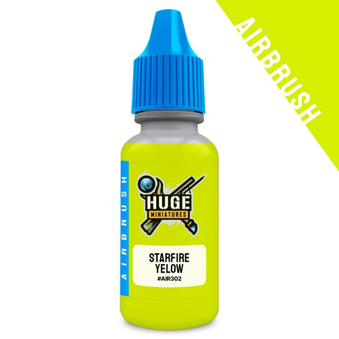 Huge Miniatures Airbrush Acrylic Paint, Starfire Yellow Fluorescent ...