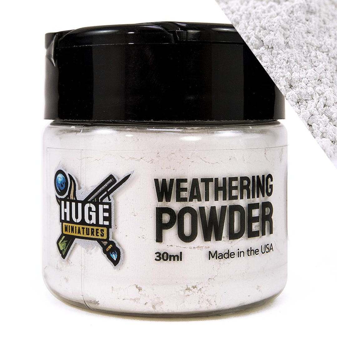 Huge Miniatures Weathering Powder, Pure White Pigment for Model Terrain ...