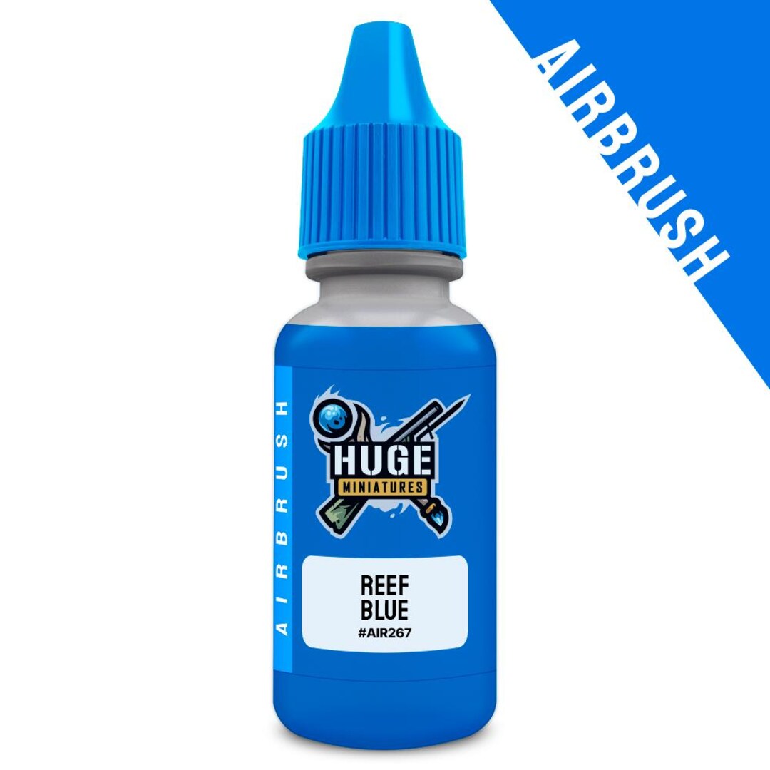 Huge Miniatures Airbrush Acrylic Paint, Reef Blue Model Paint Miniature ...