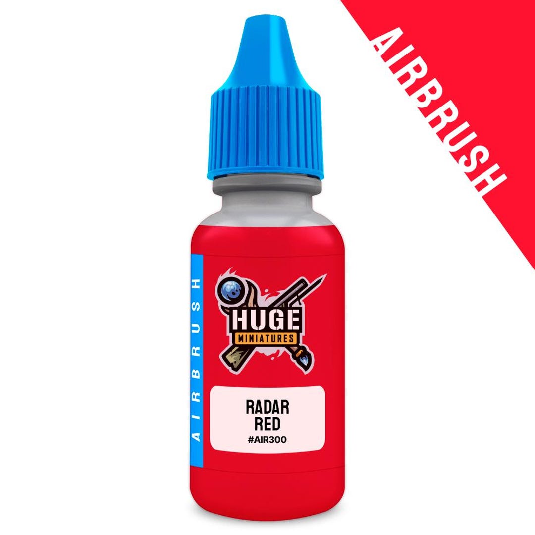 Huge Miniatures Airbrush Acrylic Paint, Radar Red Fluorescent Model ...