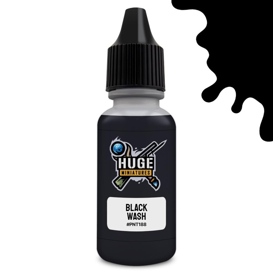 Huge Miniatures Acrylic Wash, Black Model Paint Miniature Scale ...
