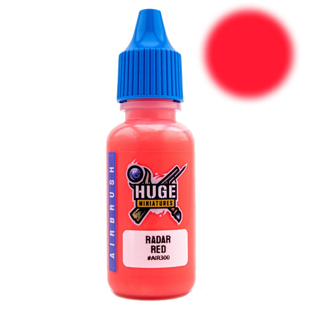 Huge Miniatures Airbrush Acrylic Paint, Radar Red Fluorescent Model ...