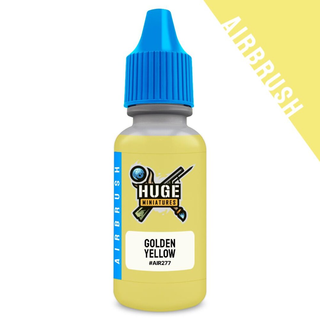 Huge Miniatures Airbrush Acrylic Paint, Golden Yellow Model Paint ...