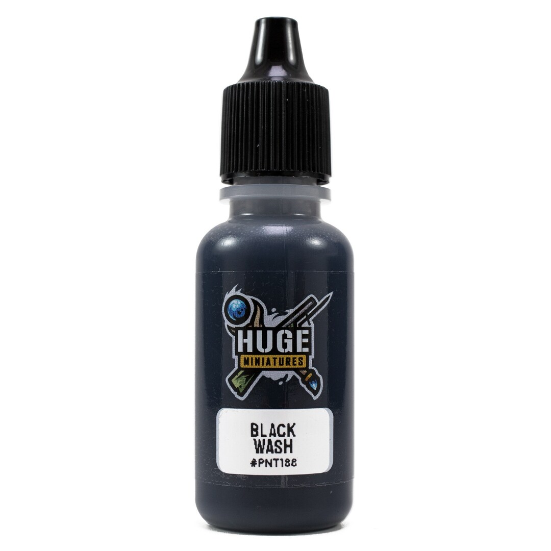 Huge Miniatures Acrylic Wash, Black Model Paint Miniature Scale ...