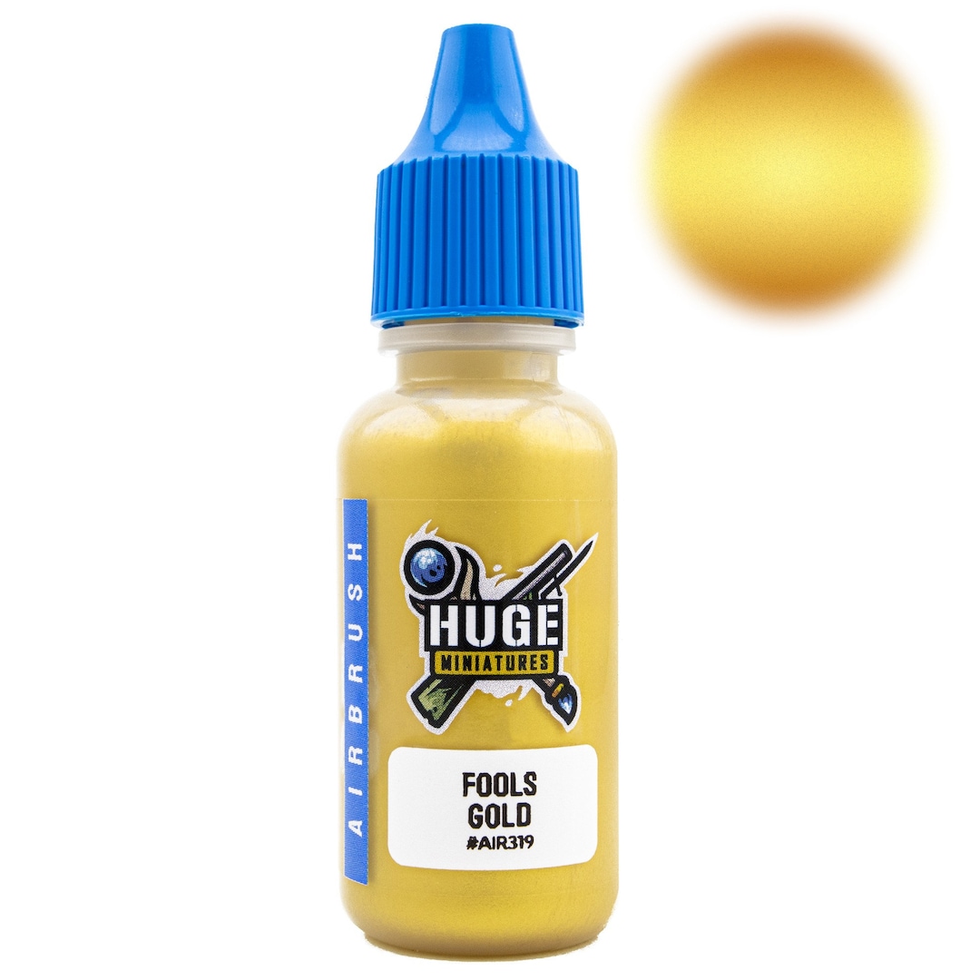 Huge Miniatures Airbrush Acrylic Paint, Fools Gold Metallic Model Paint ...