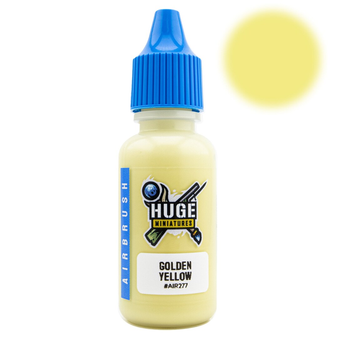 Huge Miniatures Airbrush Acrylic Paint, Golden Yellow Model Paint ...