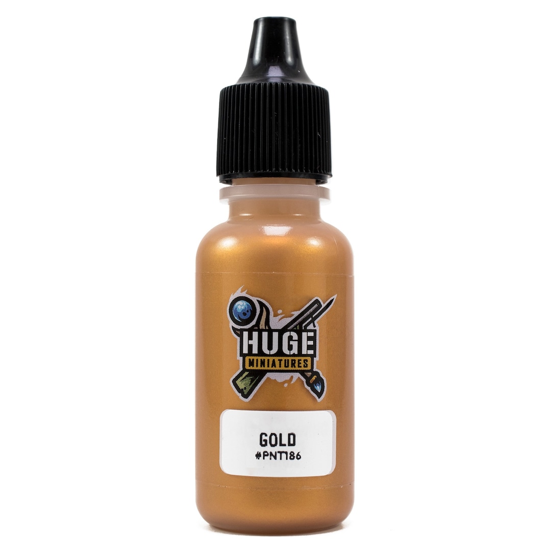 Huge Miniatures Acrylic Paint Gold Metallic Model Paint - Etsy