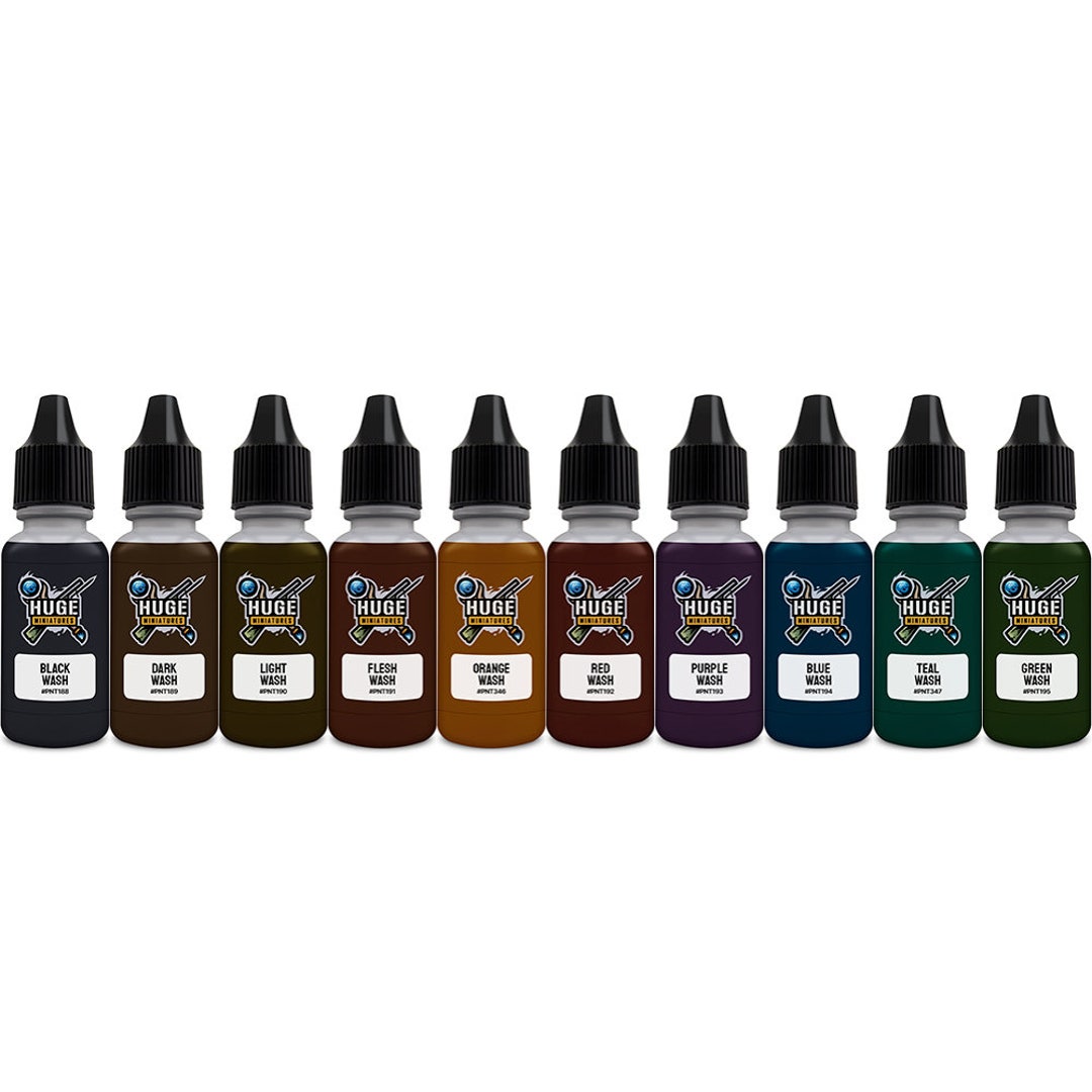 Huge Miniatures Acrylic Model Paint Bundle, 17ml Washes 10 Colors - Etsy