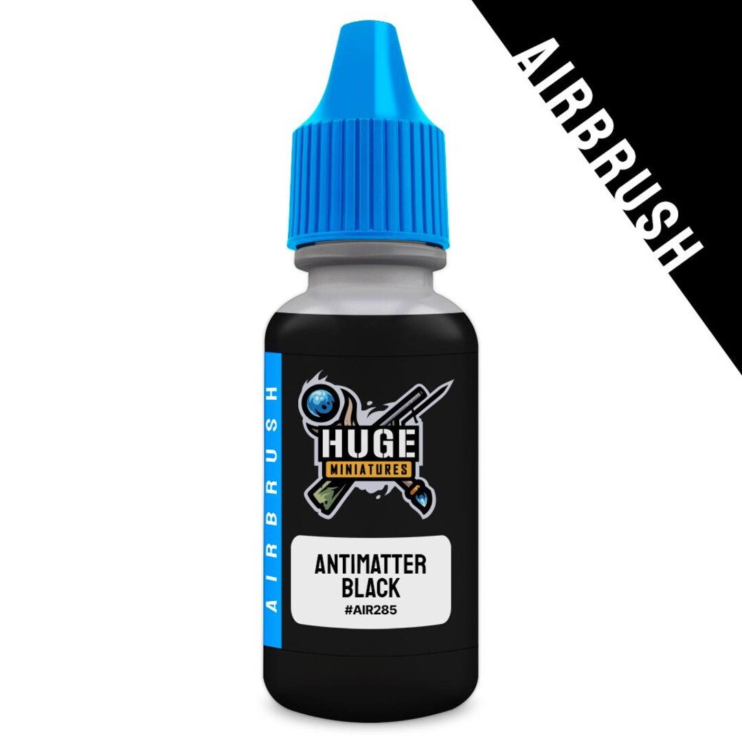 Huge Miniatures Airbrush Acrylic Paint, Antimatter Black Model Paint ...