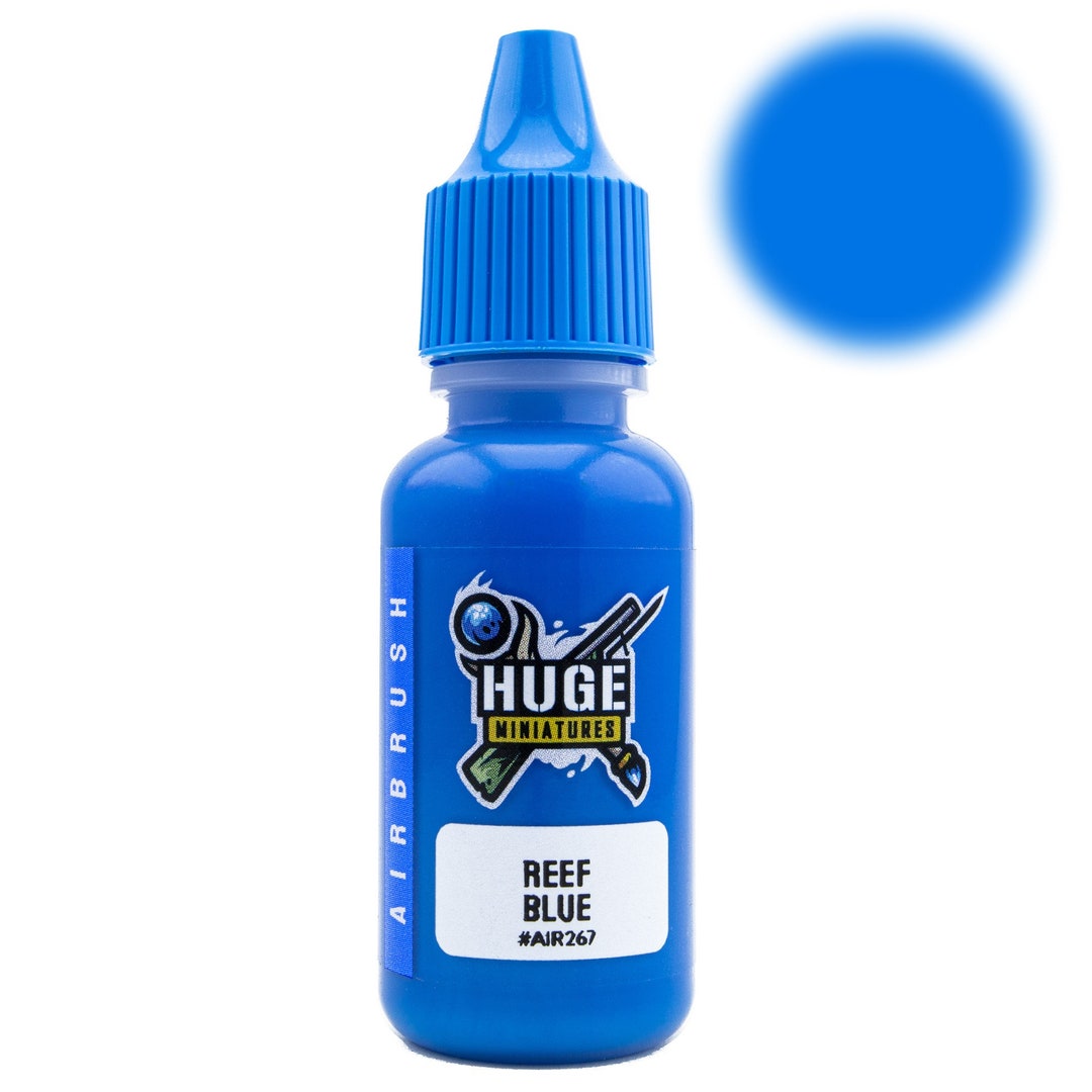 Huge Miniatures Airbrush Acrylic Paint, Reef Blue Model Paint Miniature ...