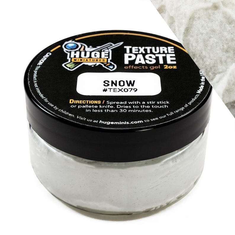 Huge Miniatures Texture Paste, Snow Model Basing Paint for Tabletop ...
