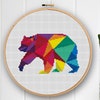 FOX Cross Stitch Pattern Animal Geometric Handmade Design Modern ...