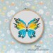 BUTTERFLY Cross Stitch Pattern Modern Embroidery Easy Cross | Etsy