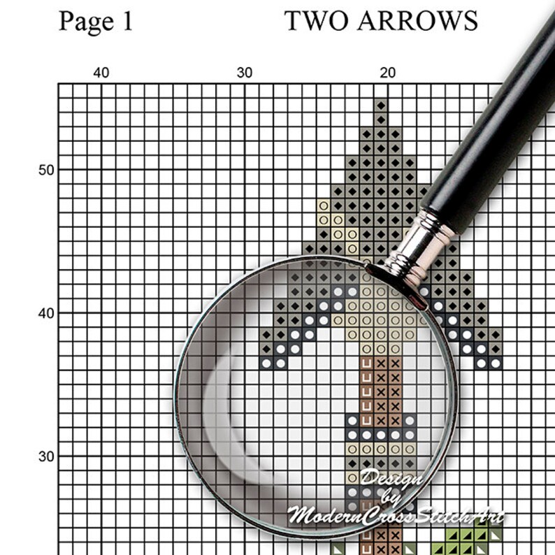 Arrow Cross Stitch Pattern PDF Arrows With Flowers Embroidery - Etsy