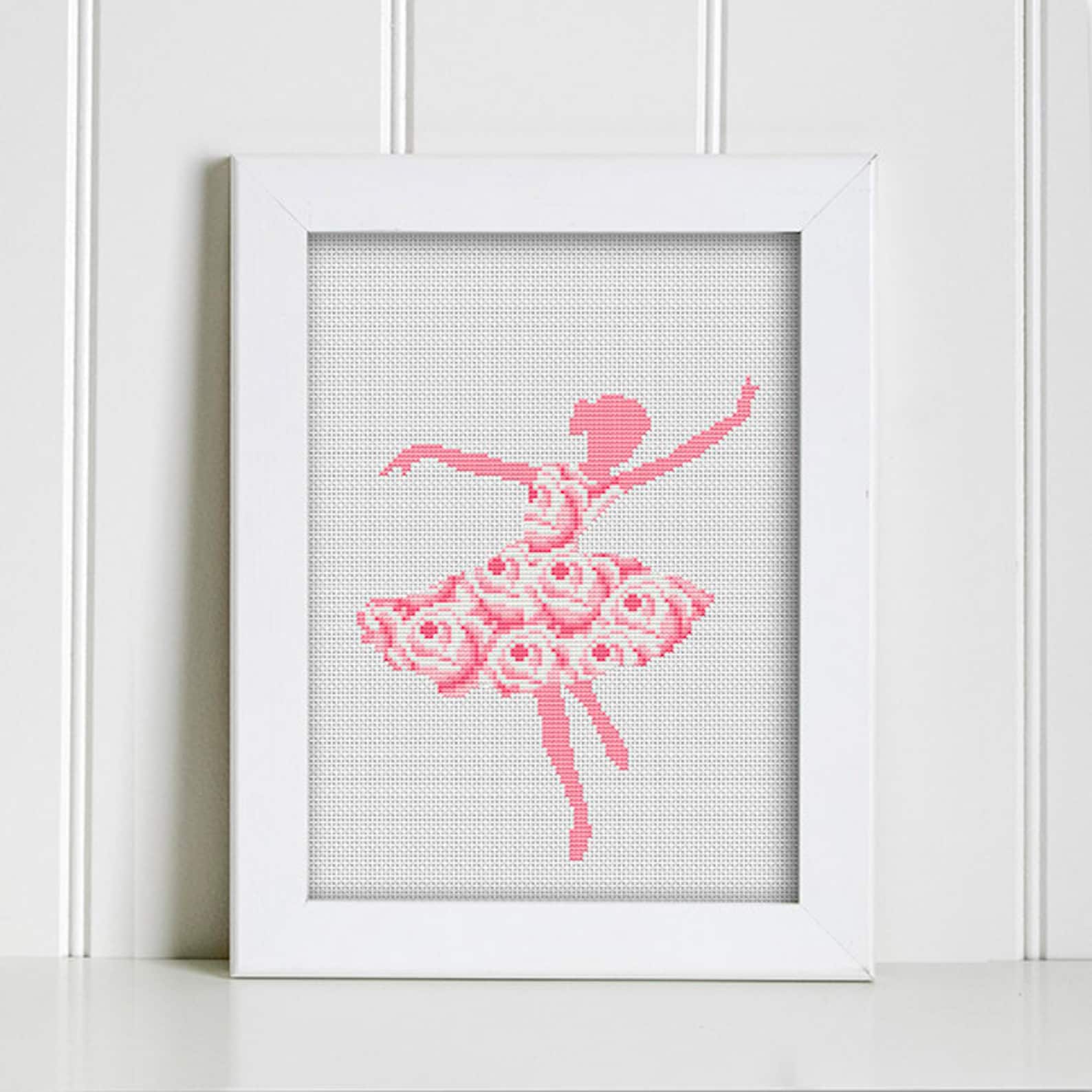 Ballet Dancer Cross Stitch Pattern PDF Modern Cross Stitch | Etsy