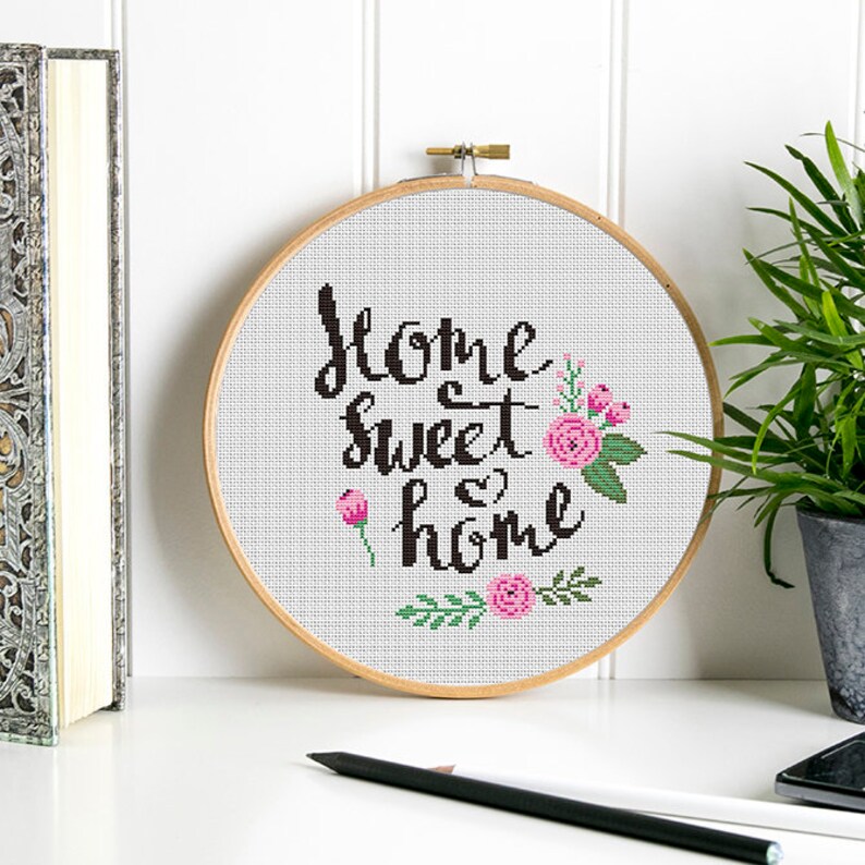 Home Sweet Home Cross Stitch Pattern PDF Easy Cross Stitch - Etsy
