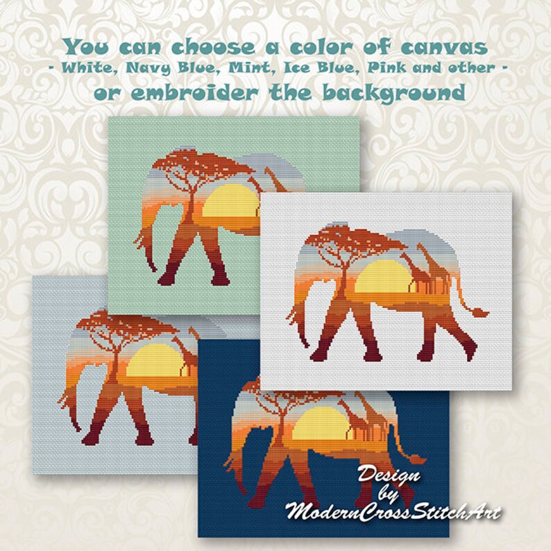 Cross Stitch Pattern Elephant Counted Cross Stitch Pattern - Etsy UK
