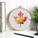 Maple Leaf Cross Stitch Pattern Modern Watercolor Style - Etsy