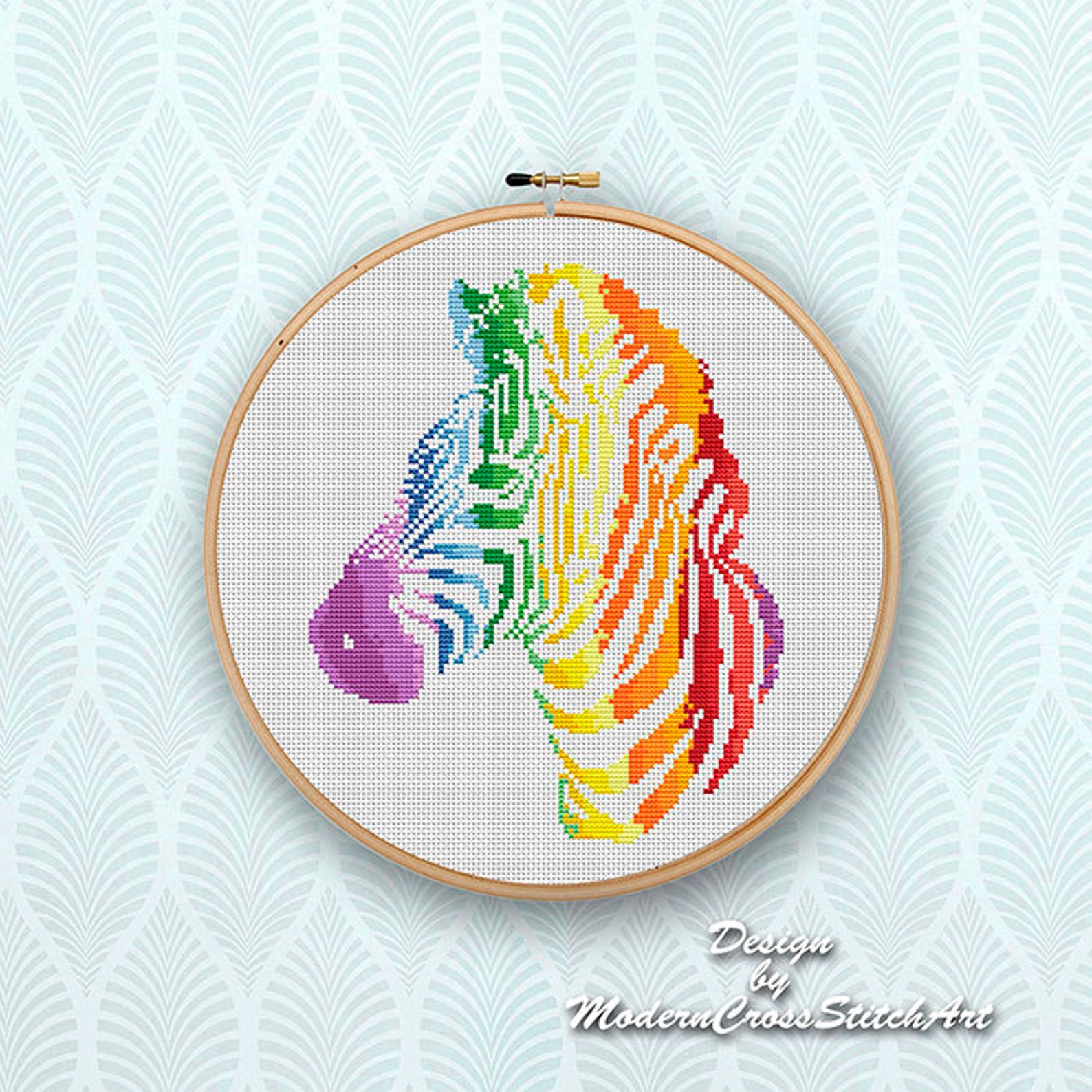 Zebra Cross Stitch Pattern Animal Cross Stitch Chart | Etsy