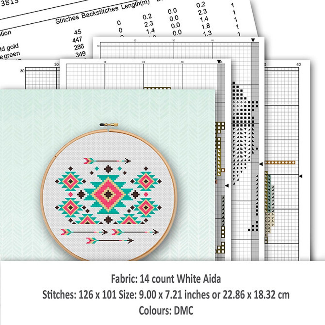 Native American Ethnic Cross Stitch Pattern PDF Tribal - Etsy