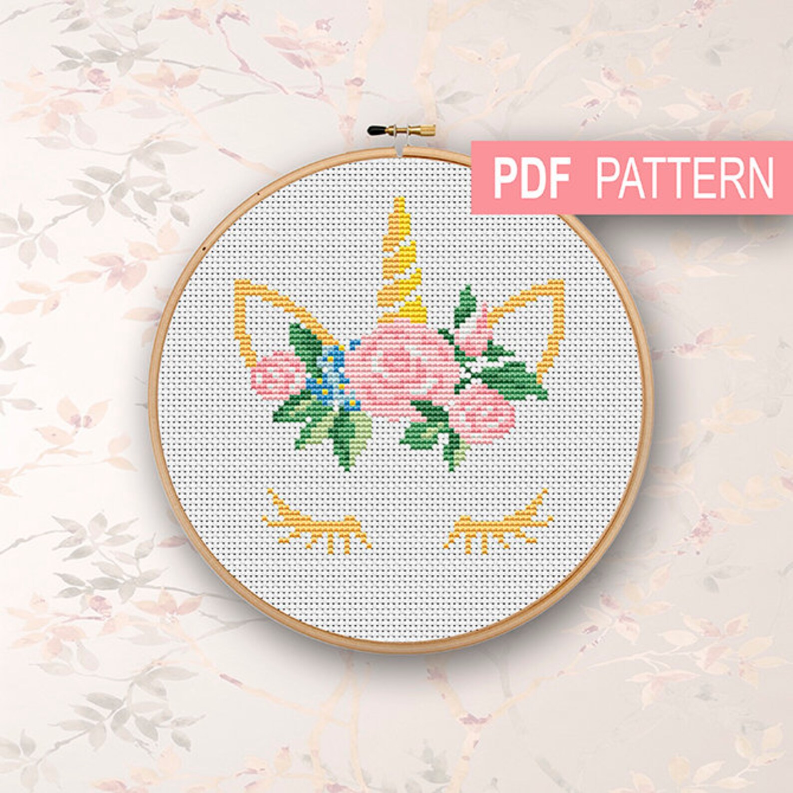 Unicorn Cross Stitch Pattern Unicorn Face Cross stitching | Etsy