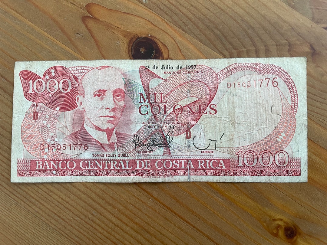 1997 Bank of Costa Rica 1000 Colones - Banco Central E Costa Rica Mil ...