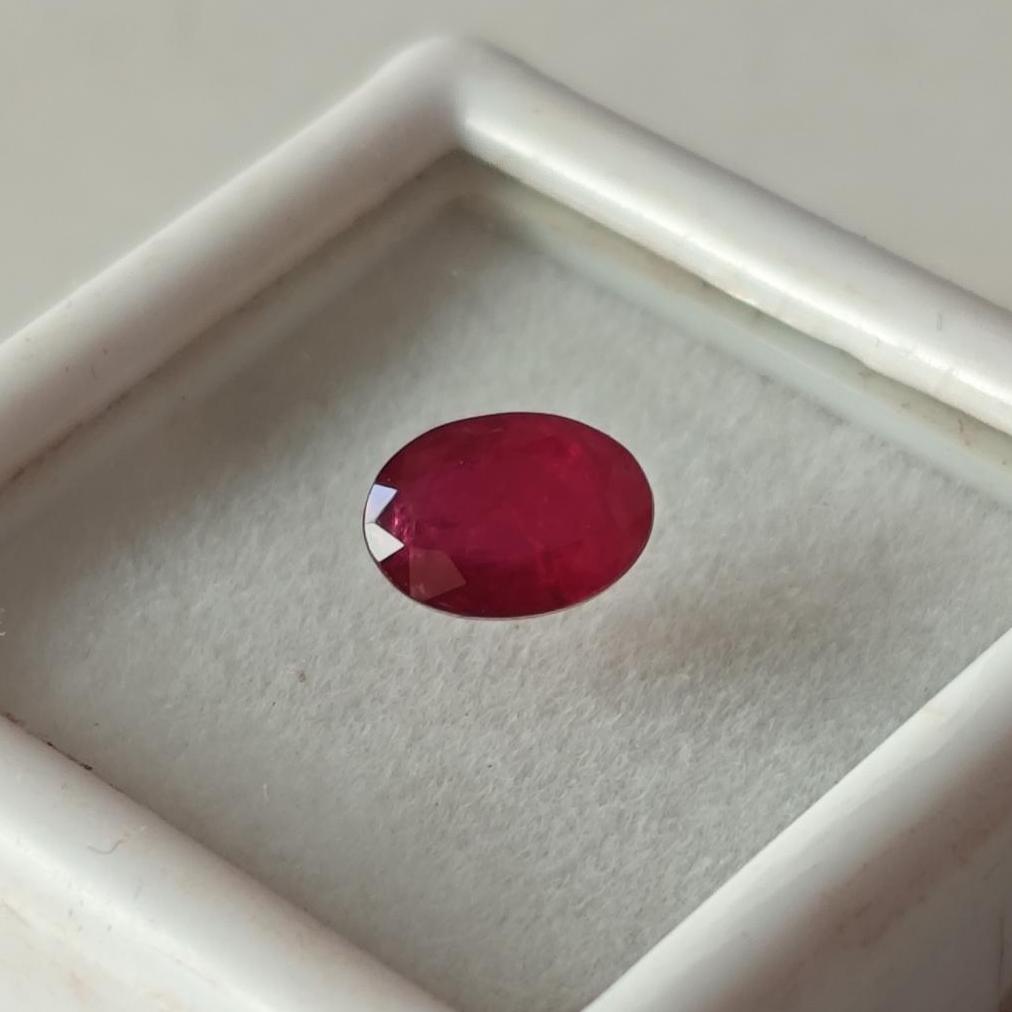 Natural Mozambique Pigeon Blood Red Heated Ruby 7x5 MM Oval Faceted of ...