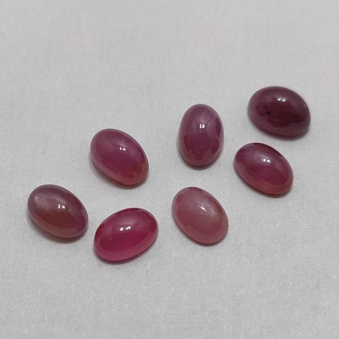Pink Sapphire Cabochon Set: 6x4 Oval, Natural Untreated Gemstones - Etsy