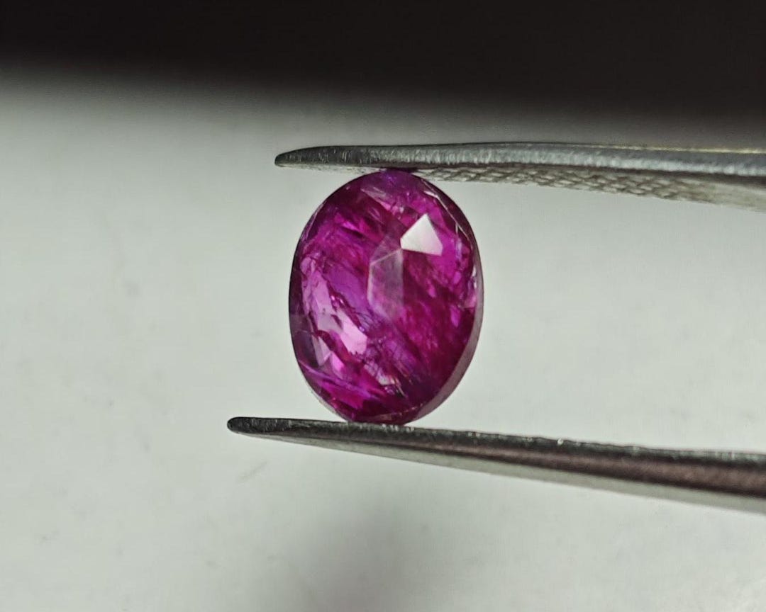 Natural No Heat and No Treat Reddish Pink Burma Ruby 8x6 MM Oval ...