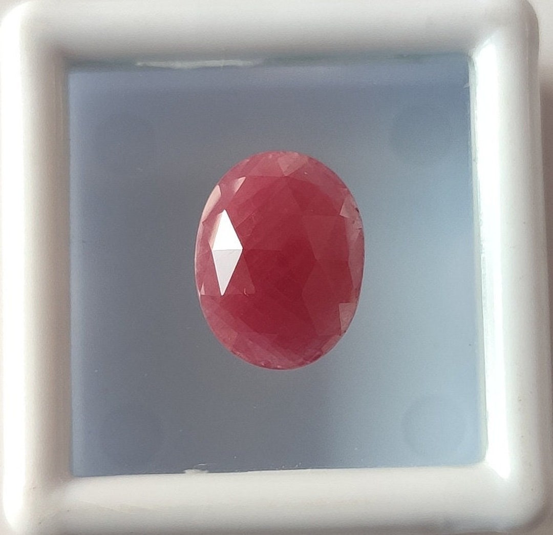 RUBY Natural Indian Flawless Reddish Pink RUBY 12x9 Mm Oval Rose Cut ...
