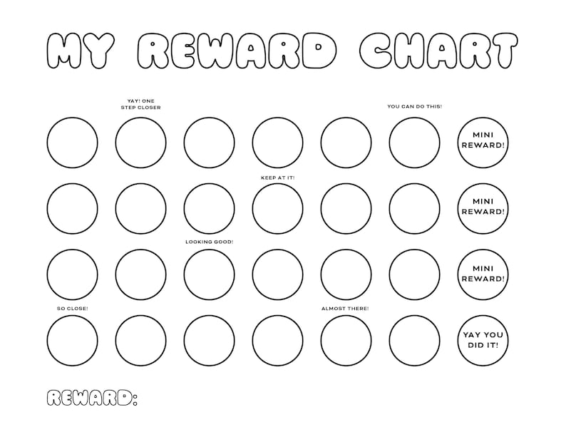 Rewards Chart | Potty Training | Simple Reward Chart | Sticker Chart ...