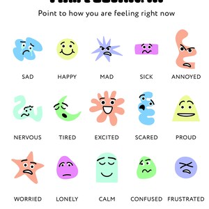 Feelings Chart Emotions Poster Feelings Poster Emotional Regulation ...