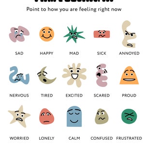 Feelings Chart Emotions Poster Feelings Poster Emotional Regulation ...