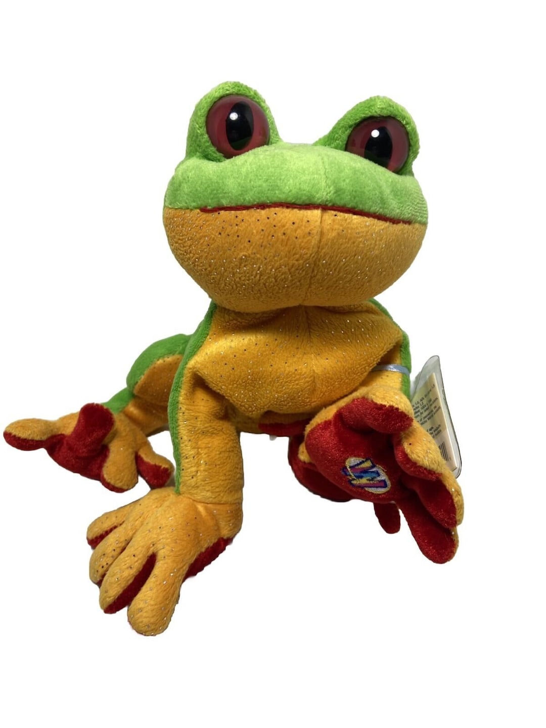 Webkinz Tree Frog With Code by Ganz HM109 Green Yellow Red Plush ... Webkinz Tree Frog With Code by Ganz HM109 Green Yellow Red Plush ...