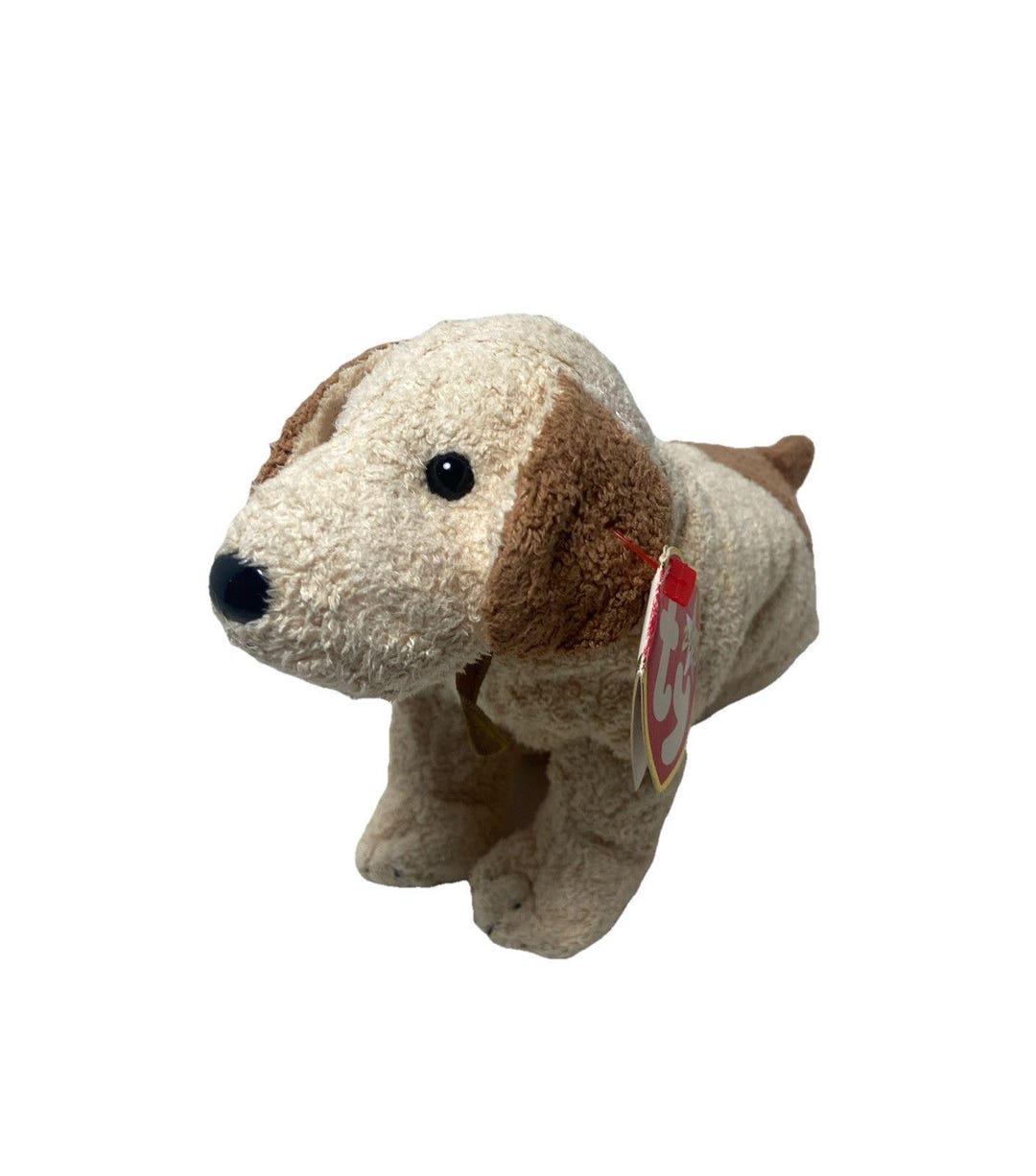 Ty Beanie Babies Rufus Pupply Dog Cream and Brown With Tags Y2K - Etsy