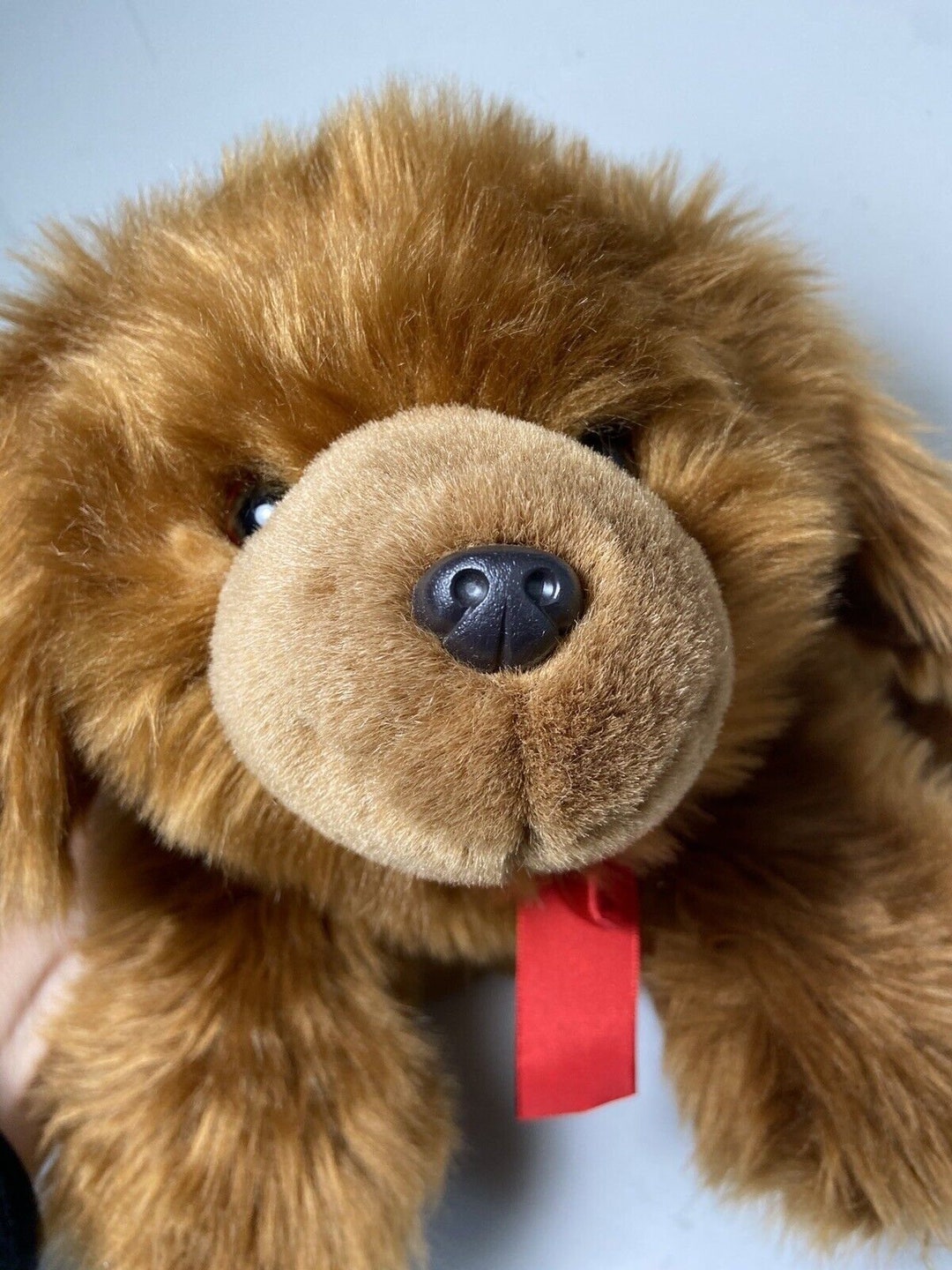 Vintage Plush Gund Dog Maxwell Red Ribbon Fluffy Puppy Tummy 16 Inch - Etsy