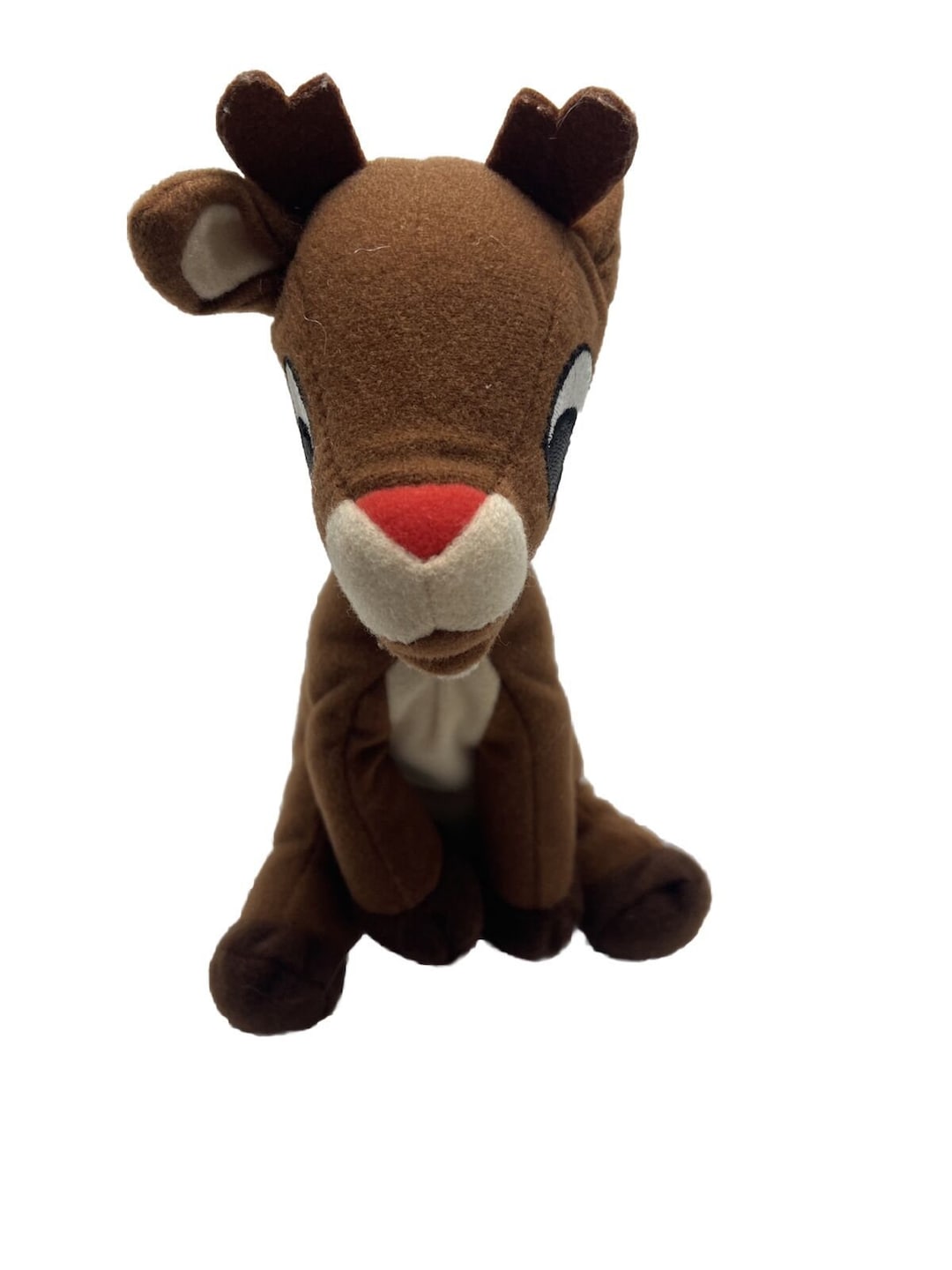 Rudolph the Red Nosed Reindeer Plush Sitting Sewn in Eyes - Etsy